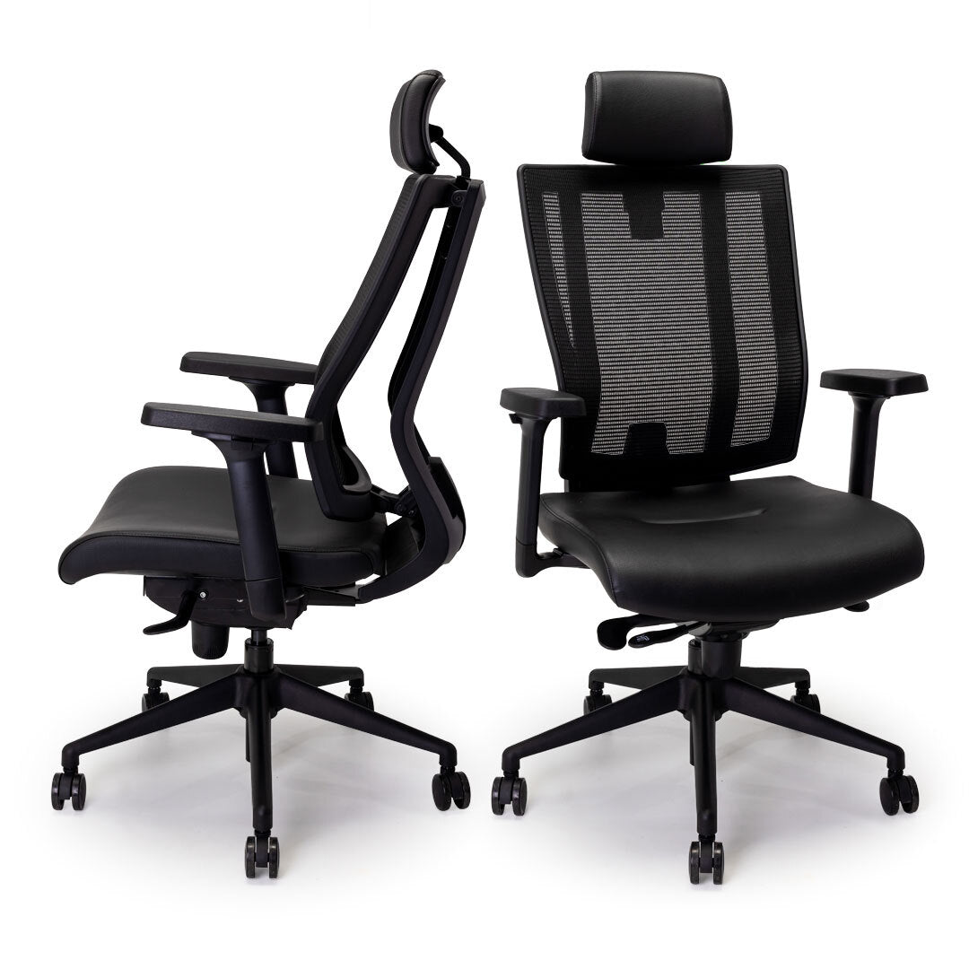 Ergotherapy | NetOne High-Back Chair (Black) | Standard Base & Standard ...